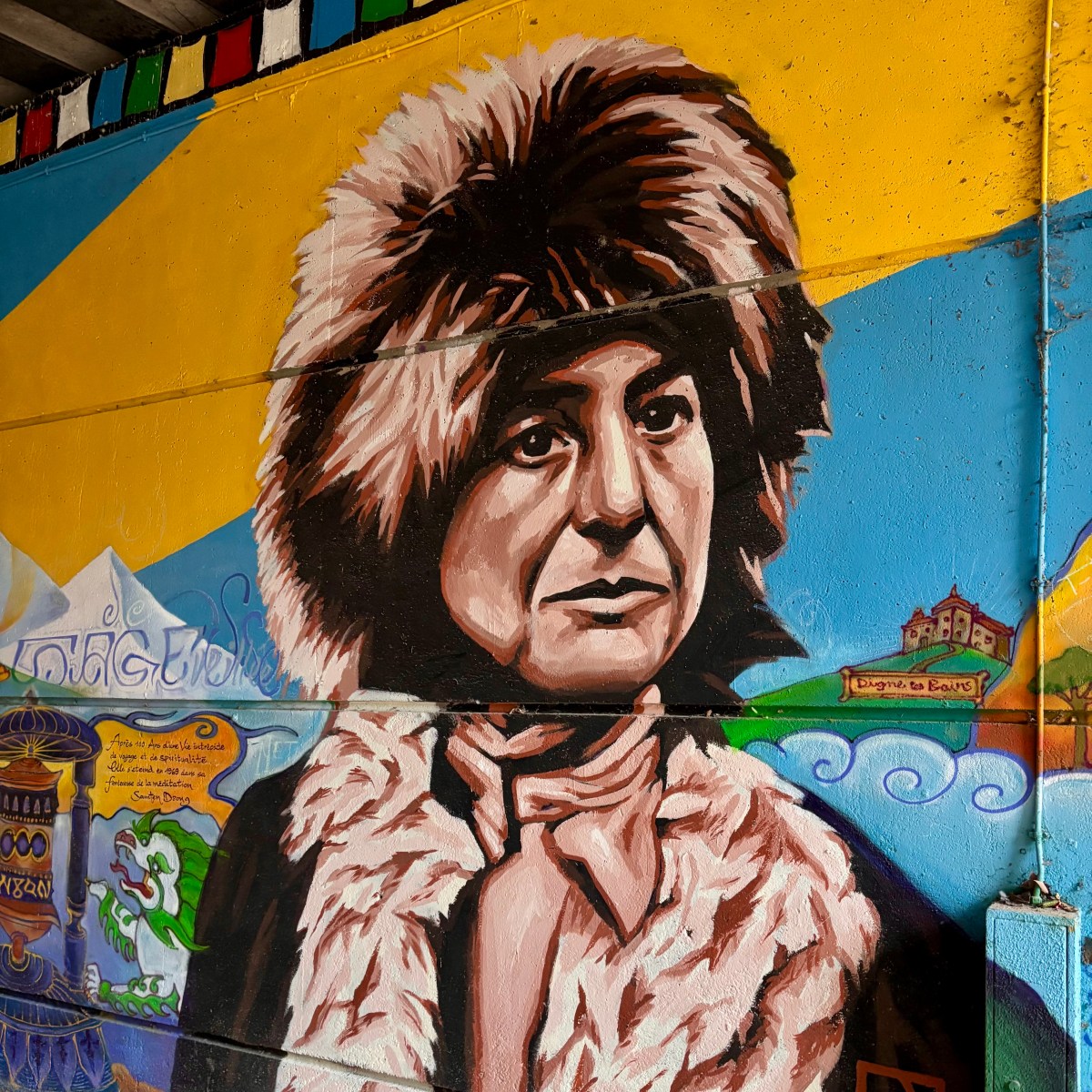 Découvrez la fresque en hommage à Alexandra David-Néel sur la Coulée ...